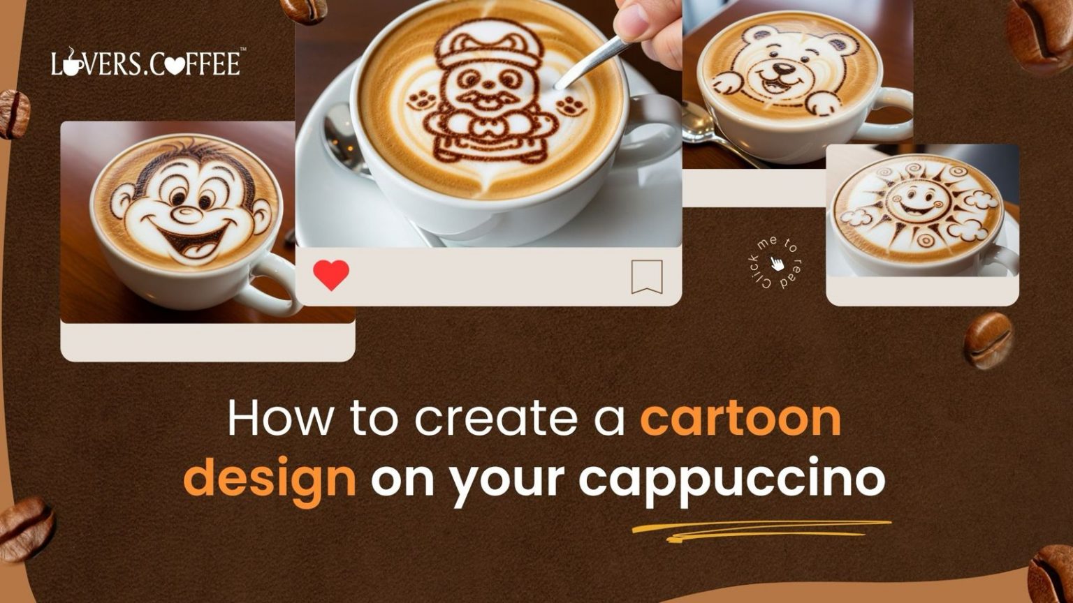 How to Make Cappuccino Art: 5 Simple Ways to Create Cute Cartoon ...
